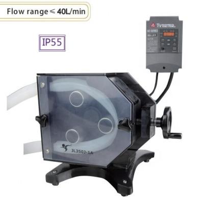 China RS485 or RS232 communication industrial peristaltic pump with max flow rate 40 liter per miniute for sale