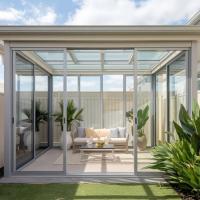 China YATTON Custom Modern Retractable Prefabricated  Sunroom Aluminium windows and Doors Materials Balcony Garden Sunroom for sale