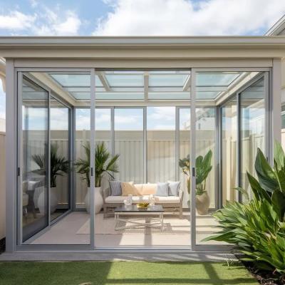 China YATTON Custom Modern Retractable Prefabricated  Sunroom Aluminium windows and Doors Materials Balcony Garden Sunroom for sale