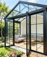 China Retractable Aluminum  Conservatory Sunroom Window Making Materials Laminated Impact-Resistant Glass Waterproof Windproof 5-Year for sale