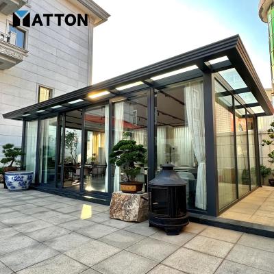 China Manufacture Outdoor Modern Designs Waterproof Customizable Aluminum Alloy Frame Sunroom Movable Sunroom for sale
