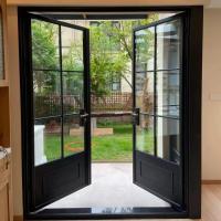 China French-Style Waterproof Aluminum Door for Villa School Courtyard & Self-Built House Security Use with 5-Year Warranty for sale