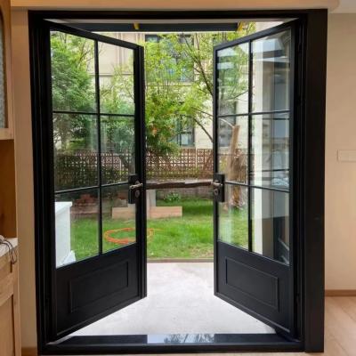 China French-Style Waterproof Aluminum Door for Villa School Courtyard & Self-Built House Security Use with 5-Year Warranty for sale