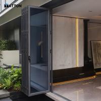 China High-quality Aluminum Alloy Folding Door, Custom Aluminum Door, Double-layer Insulated Tempered Glass for sale
