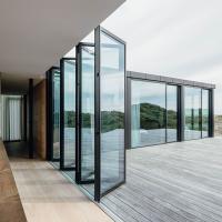 China High Quality  Folding Door Aluminium Window Making Materials Aluminum Alloy Double-layer Insulated Tempered Glass Heavy for sale