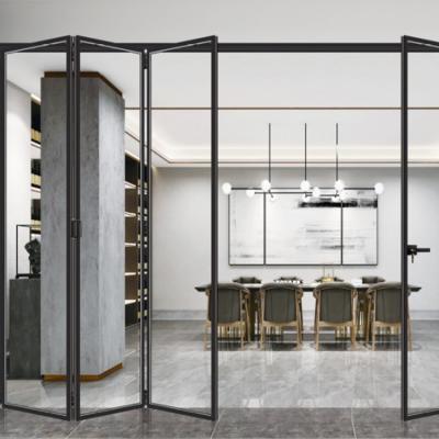 China Hurricane Folding Doors Aluminum Framed Doors Storm Protection Folding Doors Aluminum windows and Door Fabrication Machinery for sale
