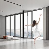 China YATTON Modern Aluminum Folding Door with Double-layer Insulated Tempered Glass Windproof 5+ Year Warranty for Indoor Use for sale