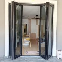 China YATTON High-performance Aluminum Folding Door Heavy Sliding Door Double-layer Insulated Tempered Glass 5-Year Warranty for Villa for sale