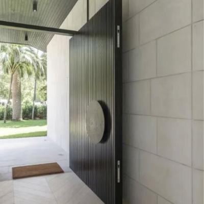 China Hurricane Impact Thermal Break Aluminum Alloy Entrance Pivot Door with Modern Design and 5-Year Warranty for Villa Apartment for sale