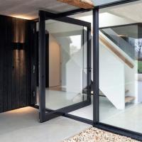 China Aluminum Modern Waterproof Pivot Door Aluminum windows and Door Fabrication Machinery for Apartment Entrance for sale