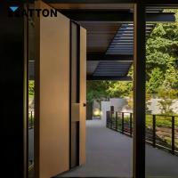 China Luxury Modern Pivot Gate Anti-Theft Security Aluminum Pivot Door for Mansion Villa House Entry Door for sale