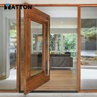 China Slim Profile Aluminum Pivot Door, Maximizes Natural Light, Modern Style for Villa & High-End Building for sale