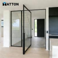 China New Style Customized Entrance Pivot Front Entry Aluminum Pivot Door Luxury Villa Modern Glass Door for Houses for sale