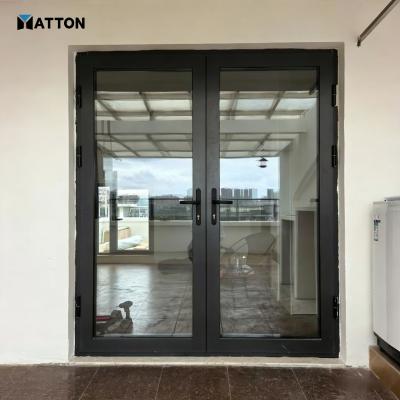 China Customized Modern Waterproof Aluminum Alloy Door  Casement Door for Exterior Entry Hotel & Mall Use for sale
