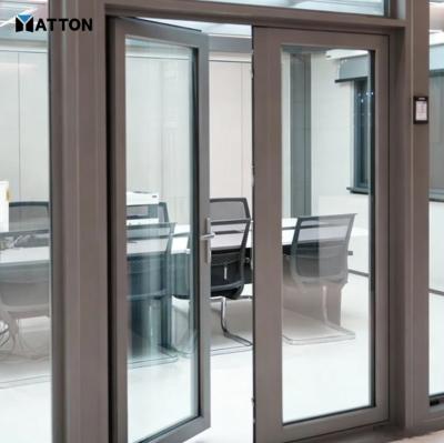 China Modern Aluminum Casement Door for Home Villa Kitchen Workshop-Waterproof Exterior Entry Door with Customizable Sizes for sale
