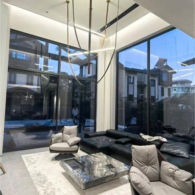 China Wholesale Modern Interior Kitchen Bathroom Bedroom Thermal Insulation Aluminum Heavy Sliding Door Double Layered Tempered Glass for sale