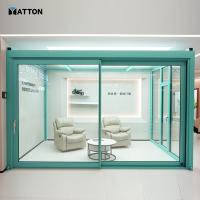 China Modern Design Aluminum Waterproof Soundproof Thermal Insulation Heavy Sliding Door Double Layered for Interior Bedroom for sale