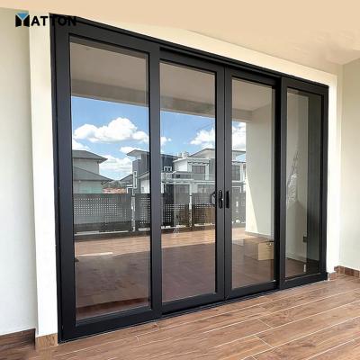 China Large View Aluminum Heavy Sliding Door Weather Resistant Outdoor Sliding Patio Door Aluminium Window Making Materials for sale