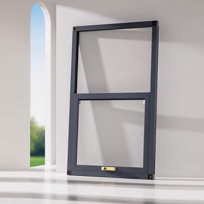 China Custom Size Modern Waterproof Vertical Sliding Double Hung Windows Stainless Steel Energy Saving Aluminum for Kitchen School for sale