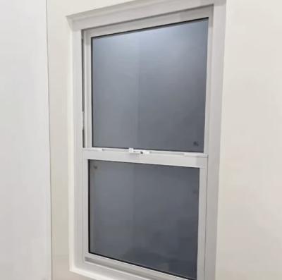 China Modern Design Aluminum Stainless Steel Screen Windproof Soundproof Vertical Sliding Double Hung Windows Easy Operation School for sale