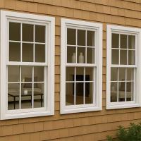China Modern Weather-Resistant Aluminum Vertical Sliding Double Hung Windows Windproof Rainproof Kitchen School Use Long-Lasting for sale