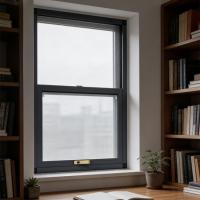 China Wholesale Custom Modern Kitchen Heat-insulating Hurricane-resistant Aluminum Vertical Sliding Double Hung Windows for sale