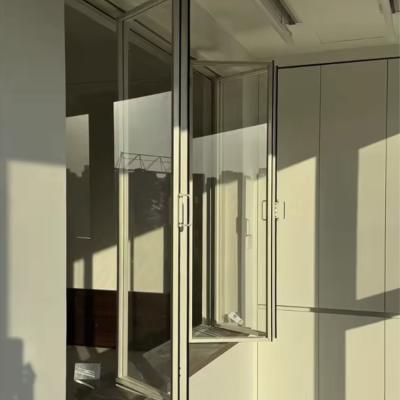 China Premium-grade Customizable Folding Windows Doors Aluminum Alloy Frame Stainless Steel Screen UV Protection Modern Design 5+ Year for sale