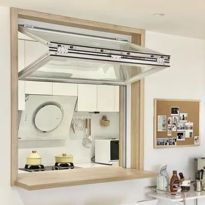 China Cost-effective Custom Anti-theft Kitchen Modern Interior Aluminum Alloy Durable Folding Window Stainless Steel Screen Soundproof for sale