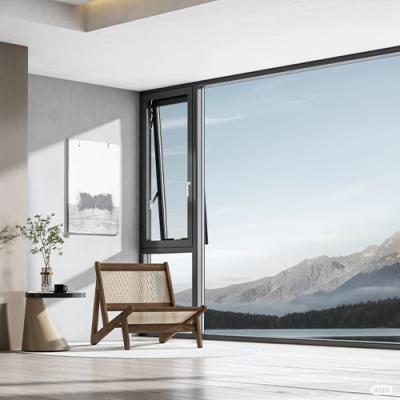 China Modern Stainless Steel Screen Netting Aluminum Alloy Tilting Rotating Window Doors Soundproof Windproof 5-Year Warranty Villa for sale