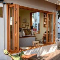 China High Quality Modern Aluminum Thermal Insulation Soundproof Folding Window for Kitchen  Aluminium windows and Doors Materials for sale