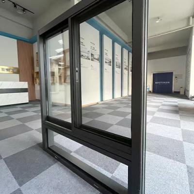 China Modern Aluminum Sliding Window with Stainless Steel Screen for Kitchen & School Use for sale