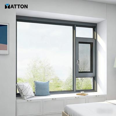 China High Quality Modern Design Hurricane-Resistant Aluminum Alloy Casement Windows Soundproof Double-layer Tempered Bathroom School for sale