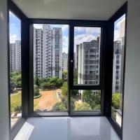 China Modern Customized Aluminum Alloy Frame Soundproof Casement Window Doors Double-layer Tempered Glass for Bathroom Bedroom Use for sale