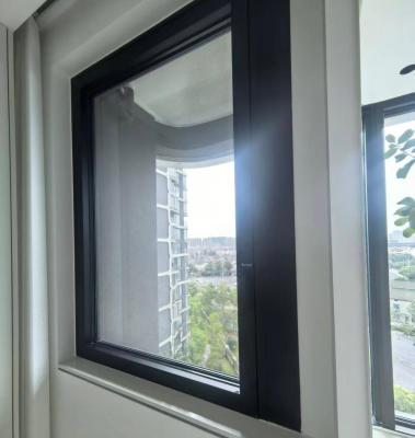 China Custom Modern Aluminum Alloy Casement Windows Doors Double-layer Tempered Glass Magnetic Screen for Bedroom Living Room for sale