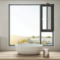 China Customized Aluminum Alloy Double-layer Soundproof Casement Windows with Waterproof Features for Living Room and Bathroom for sale