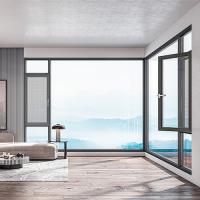 China High Quality Modern Aluminum Alloy Casement Window Double-layer Tempered Glass Energy Efficient Soundproof for Bathroom Doors for sale