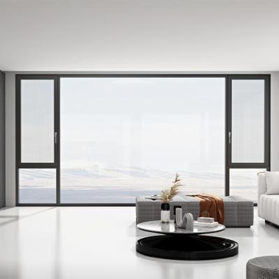 China Durable Modern Aluminum Alloy Casement Window Soundproof Double-layer Tempered Glass Easy Installation for Bedroom Bathroom for sale
