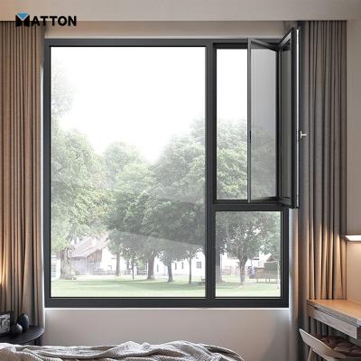 China Aluminum Alloy Thermal Insulation Soundproof Casement Window Double-layer Tempered Glass Magnetic Screen Weather Resistant for for sale