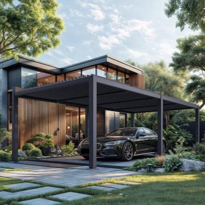 China Premium-grade Aluminum Frame Contemporary Opening Roof Pergola Patio Gazebo Waterproof Eco-Friendly Wind Resistant Outdoor for sale