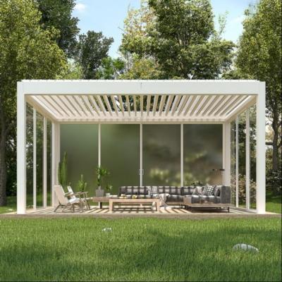 China Durable Aluminum Opening Roof Pergola Pavilion-Waterproof Eco-Friendly Wind Resistant Anti-Corrosion Low-Maintenance for sale