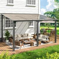 China Modern Aluminum Gazebo Pavilion-Custom Size UV-Resistant Eco-Friendly Wind Resistant Opening Roof Pergola for Commercial for sale
