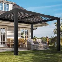 China YATTON Prefabricated Aluminum Pavilion-Lightweight Durable Waterproof Eco-Friendly Wind Resistant  Opening Roof Pergola for sale