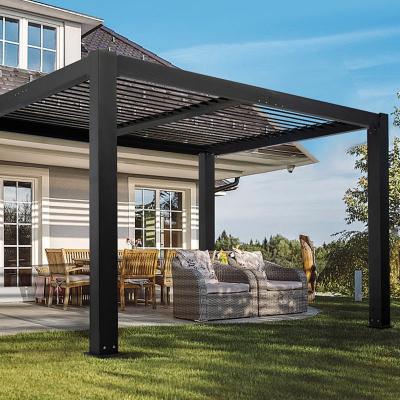 China YATTON Prefabricated Aluminum Pavilion-Lightweight Durable Waterproof Eco-Friendly Wind Resistant  Opening Roof Pergola for sale