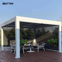 China Factory Direct Sale Aluminum Alloy Waterproof Eco-Friendly Durable Pavilion Commercial Residential Garden Opening Roof Pergola for sale