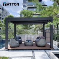 China Aluminum Pergola Heavy-Duty Outdoor Gazebo Easily Assembled Opening Roof Pergola for Patio/Deck/Garden for sale