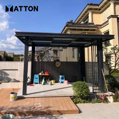 China Outdoor Alluminio Metal Patio Gazebo Waterproof and Sun protection Gazebo, Custom Aluminum Roof Pergola for sale