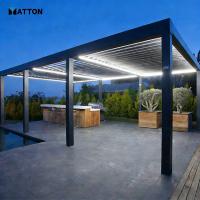 China Custom Outdoor Garden Gazebo Aluminum Adjustable Pergola  Louvered Pergola  Gazebo Custom Patio for sale