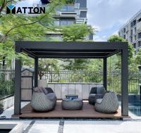 China High Quality Switchable Roof Motorized Aluminum Adjustable Pergola Gazebo Easily Assembled Outdoor Balcony/Patio Waterproof for sale