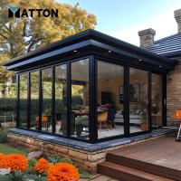China Customized Aluminum Frame Modern Retractable Prefab Sunroom Laminated Glass Free Standing Garden Conservatory Wholesale Price for sale