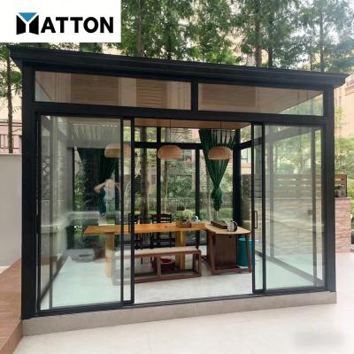 China Customized Easily Assembled Garden Sunrooms Aluminium Conservatory Sunlight Room House Garden Sunroom Victorian Conservatory for sale